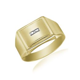 Firetti Herren Siegelring "Schmuck Geschenk Gold 333 Herrenring Goldring", 19, 0,01 P2 = erkennbare Einschl&uuml;sse, Diamanten Gelbgold 333, 4,2mm, gold,