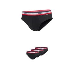 Fila Herren Slip "MAN BRIEF", Gr. S, schwarz, Obermaterial: 95% Baumwolle, 5% Elasthan, unifarben, Unterhosen, mit feuchtigkeitsableitenden