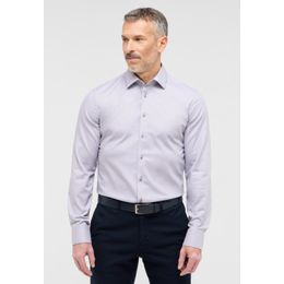 Eterna Herren Langarmhemd "SLIM FIT", silber, Gr. 43, 100% Baumwolle, Hemden, NON IRON (b&uuml;gelfrei)