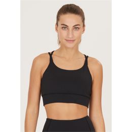 ENDURANCE ATHLECIA ATHLECIA Damen Sport-BH "Elli", Gr. L, schwarz, 100% Polyester, unifarben, BHs, mit feuchtigkeitsregulierenden Eigenschaften