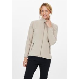 WHISTLER Damen Fleecejacke "Cocoon", beige, Gr. 44, unifarben, 100% Polyester, Jacken, mit praktischem Tunnelzug