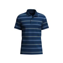 Fynch-Hatton Herren Poloshirt, blau, Gr. 4XL, gestreift, Piqué, Obermaterial: 100% Baumwolle, Shirts, gestreift, mit Logo-Stickerei