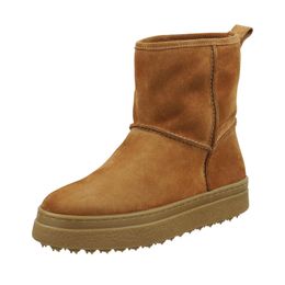 Gant Damen Plateaustiefelette "Snowhill", Gr. 37, braun, Veloursleder, unifarben, Schuhe, Winterstiefel, Plateaustiefel, Boots mit Plateausohle