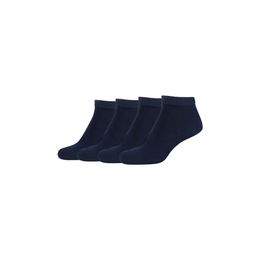 Camano Damen Sneakersocken "Sneakersocken 4er Pack", Gr. 35, blau, 80% Viskose, 19% Polyamid, 1% Elasthan, uni, Socken