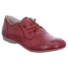 Josef Seibel Damen Slipper "Fiona 01", Gr. 44, rot, Leder, Schuhe, Komfortschuh, Schlupfschuh mit elastischer Zierschnürung