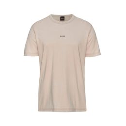BOSS Orange Herren T-Shirt "Tokks", beige, Gr. L, unifarben, Single Jersey, Obermaterial: 100% Baumwolle, Shirts, mit BOSS Orange Markenlabel