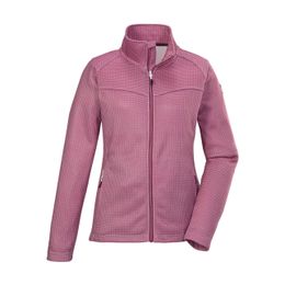 Killtec Damen Fleecejacke "KOS 90 WMN FLC JCKT", rot, Gr. 42, Oberstoff: 100% Polyester, Jacken, Elegante Strickfleecejacke mit Stretch, Kinnschutz