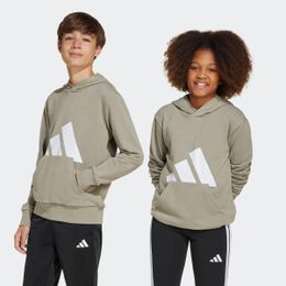 Mädchen Kapuzensweatshirt "J BL FT HD 280"putty beige, weiß, Gr. 176, adidas Sportswear, Obermaterial: 55% Baumwolle, 36% Polyester, 9% Viskose,