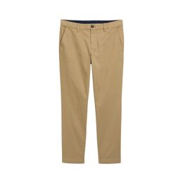 Tom Tailor Herren Chinohose, beige, Gr. 34, unifarben, Web, Obermaterial: 97% Baumwolle, 3% Elasthan. Futter: 100% Baumwolle, Hosen, mit Taschenunif