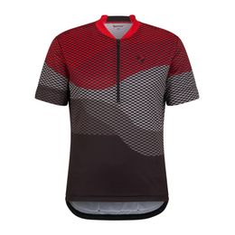 Ziener Herren Radtrikot "NEMIC-Z", rot, Gr. 50, Obermaterial: 100% Polyester; Obermaterial 2: 90% Polyester, 10% Elasthan, Trikots