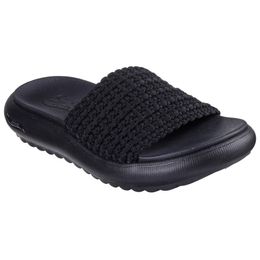 Skechers Damen Pantolette "ARCH FIT CLOUD-OH SHE PRETTY", Gr. 41, schwarz, Textil, unifarben, Schuhe, Strandschuh, Badeschuh, Pool Slides mit