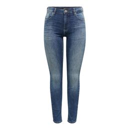Only Damen Skinny-fit-Jeans "ONLBLUSH MID WAIST PUSH UP DNM X", blau, Gr. M, unifarben, Denim/Jeans, Obermaterial: 92% Baumwolle, 6%