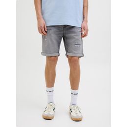 Jack & Jones JACK & JONES Herren Shorts "JJIRICK JJICON I.K. SHORTS GE 064 SN", grau, Gr. XS, unifarben, Web, Obermaterial: 76% Baumwolle, 22% Polyester, 2%
