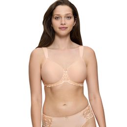 Triumph Damen Minimizer-BH "Modern Finesse W01", Gr. 75, beige, Microtouch, Obermaterial: 65% Polyamid, 21% Elasthan, 14% Polyester, bestickt,
