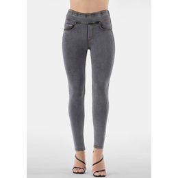 Freddy Damen Shapingleggings "NOW SKINNY YOGA", grau, Gr. XL, Web, Obermaterial: 84% Baumwolle, 16% Elasthan, Hosen, mit Lifting & Shaping Effekt und