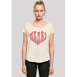 F4NT4STIC Damen T-Shirt "Valentinstag Herz Rot", beige, Gr. L, Obermaterial: 100% Baumwolle, Shirts, Print