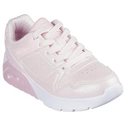 Skechers M&auml;dchen Sneaker "UNO LITE 2.0", Gr. 30, rosa, Lederimitat, schimmernd, Schuhe, Schn&uuml;rschuh mit farbl. Keilsohle, Gr&ouml;&szlig;enschablone zum Download