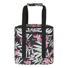 Strandtasche Roxy "Water Effect", grau (anthrazit wind swept floral), 100% Polyester, Taschen