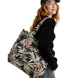 Strandtasche Roxy "Anti Bad Vibes", Damen, grau (anthrazit wind swept floral), Baumwolle, Taschen