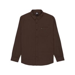 Langarmhemd Quiksilver "Motherfly Solid", Herren, Gr. S, US-Gr&ouml;&szlig;en, braun (chocolate braun), 100% Baumwolle, Hemden