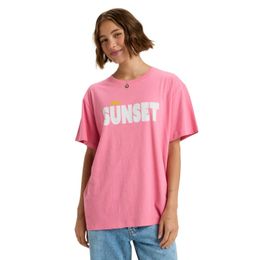 Roxy Damen T-Shirt "Sunny Easy"pink cosmos, Gr. S, 100% Baumwolle, Shirts