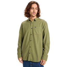 Langarmhemd Quiksilver "Motherfly Solid", Herren, Gr. S, US-Gr&ouml;&szlig;en, gr&uuml;n (loden gr&uuml;n), 100% Baumwolle, Hemden