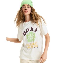 Roxy Damen T-Shirt "Hangloose Poster"egret, Gr. M, Obermaterial: 100% Baumwolle;, Shirts
