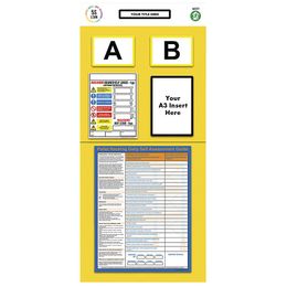 Regal-Infoboard Doppelmarkierung, Bewertung, HxB 2000 x 900 mm, gelb kaiserkraft