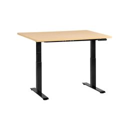 Beliani Höhenverstellbarer Schreibtisch DESTINES in Braun/Schwarz | Gr.: onesize