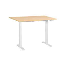 Beliani Höhenverstellbarer Schreibtisch DESTINES in Braun/Weiß | Gr.: onesize
