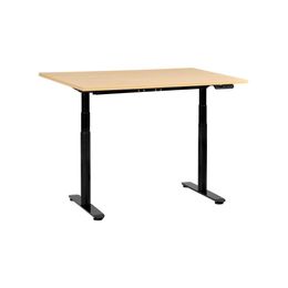 Beliani Höhenverstellbarer Schreibtisch DESTINAS in Braun/Schwarz | Gr.: onesize