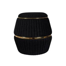 Kayoom Hocker Doric in schwarz - gold | Gr.: onesize