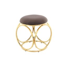 Kayoom Hocker Whitney in taupe - gold | Gr.: onesize