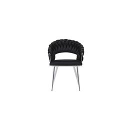 Kayoom Stuhl Finesse 2erSet in schwarz - silber | Gr.: onesize