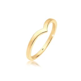 Elli Ring 925 Sterling Silber Geo in Gold | Gr.: 52