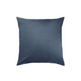Traumschlaf Bettw&auml;sche Basic Single Jersey Kissenbezug in dunkelblau | Gr.: 80 x 80 cm