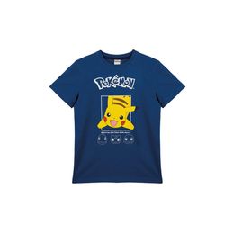 Pokémon Pokémon Pikachu T-Shirt Kinder Jungen Oberteil Shirt in Dunkel-Blau | Gr.: 134/140