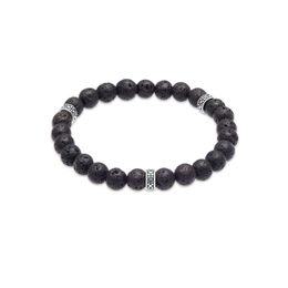 Kuzzoi Armband 925 Sterling Silber Kugel in Schwarz | Gr.: 19 cm