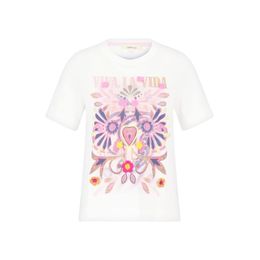 Cartoon Printshirt mit Rundhalsausschnitt in Patch Cream/Ros&eacute; | Gr.: 46