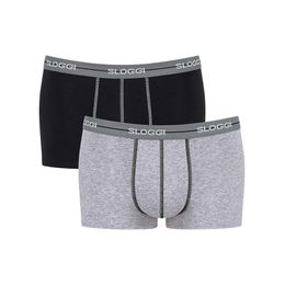 Sloggi Boxershort 2er Pack in Schwarz/Grau | Gr.: L