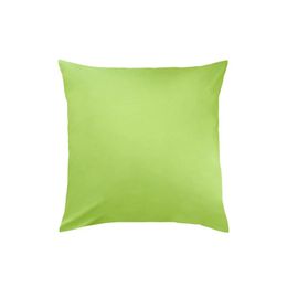 Traumschlaf Bettw&auml;sche Premium Interlock Kissenbezug in apfelgr&uuml;n | Gr.: 80 x 80 cm