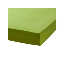 Traumschlaf Spannbettlaken Premium Interlock in apfelgr&uuml;n | Gr.: 90x210 cm -100x220 cm