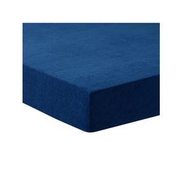 Traumschlaf Spannbettlaken Frottee Stretch in blau | Gr.: 140x200 cm - 160x200 cm