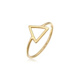 Elli Ring 925 Sterling Silber Dreieck, Geo in Gold | Gr.: 52