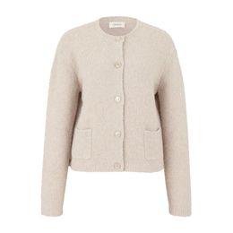Cartoon Strick-Cardigan mit Knopfleiste in beige | Gr.: 46