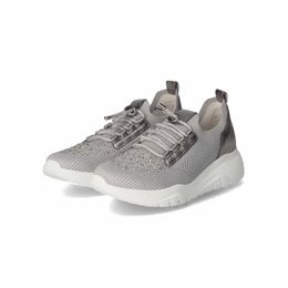 Gabor Leder-Sneakers in Grau/ Silber | Gr.: 39