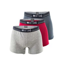 Mustang Boxershort 3er Pack in Blau/Graumel./Rot | Gr.: M