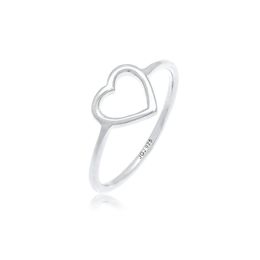Elli Ring 925 Sterling Silber Herz in Silber | Gr.: 58