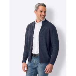 Sieh an! Strickjacke in rauchblau-meliert | Gr.: 60
