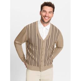WITT WEIDEN Strickjacke in beige-dunkeltaupe-gemustert | Gr.: 54